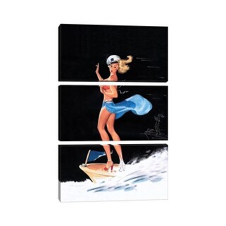 iCanvas "Can You Tie This 1950s Pin-Up Calendar Girl by Freeman Elliott" by Piddix 3-Piece ...